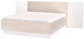 Nábytek Mikulík Dvoulůžková postel SMART XL s úložným prostorem, 180×200 cm Dekor: Jasan šedý