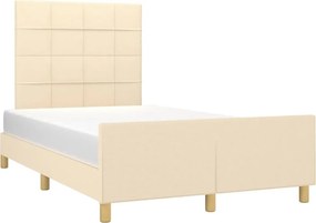 Rám postele bez matrací krémově 120x190 cm textil 3270518