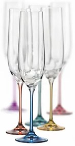 Crystalex Sklenice na sekt VIOLA Spectrum 190 ml, 6 ks