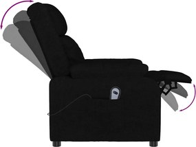 Elektrické polohovací křeslo černé textil 3143569