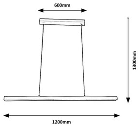 Brilagi - LED Lustr na lanku AXIS LED/30W/230V 120 cm bílá