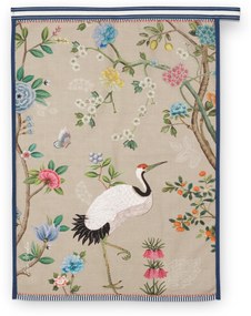 Pip Studio utěrka Blushing Birds All over print khaki 50x70cm, khaki