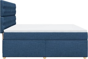 Box spring postel s matrací modrá 180x200 cm textil 3291372