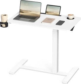 Výškově nastavitelný odkládací stolek Vasagle Elev 80 cm bílý