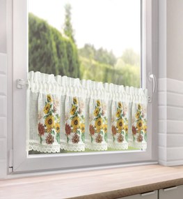KRÁTKÁ ZÁCLONA NA PÁSCE ADELA 150X30 CM KVĚTY