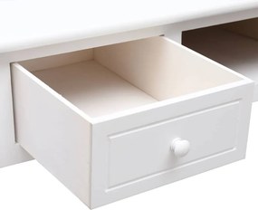 Psací stůl bílý 108 x 45 x 76 cm masivní pavlovnie 338537