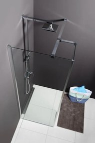Polysan Modular Shower stěna 90 x 200 cm k instalaci na zeď pro připojení pevného panelu sklo čiré MS2A-90