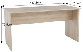 Psací stůl, oboustranný, dub sonoma, JOHAN 2 NEW 08 JH112