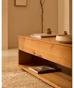 Konferenční stolek v dekoru dubu v přírodní barvě 60x120 cm Alguema – Kave Home