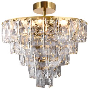 Lustr Chelsea II, 1x křišťálové stínítko, (fi 50cm), g