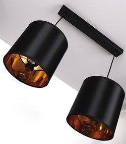 Černo-měděný závěsný lustr Candida pro žárovku 2x E27  - Candellux