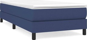 Box spring postel s matrací modrá 90x190 cm textil 3144043