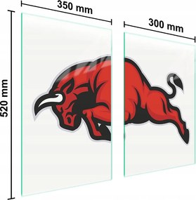 Skleněná Ochranná Deska Do Kuchyně 65x52 Býk