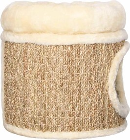Kočičí domeček s luxusním poduškou 33 cm mořská tráva 170968