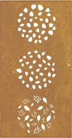 vidaXL Zahradní nástěnná dekorace 105 x 55 cm cortenová ocel List [824494]