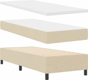 Postel s boxspringem s polštářem Krémová 200 x 80 cm textil 3341677