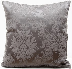 Luxusní šedý povlak na polštář s ornamenty