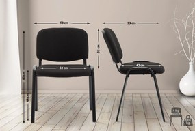 Konferenční židle Ken V2 látka – černá