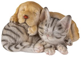 Spící pes s kočkou, dekorace
