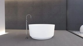Polysan Polysan, ESTATIS volně stojící vana litý mramor ø110x51cm, bílá matná, 93868