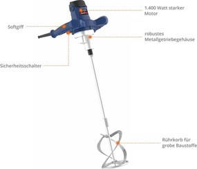 GüDE GMBH Güde GRW 1400 - míchač stavebních směsí