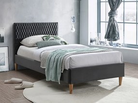 Jednolůžková postel AZURRO Velvet 90 x 200 cm Barva: Šedá