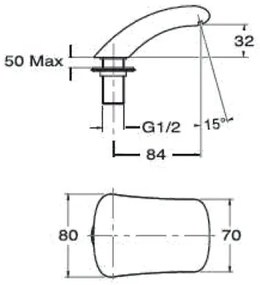 Sapho BD31051 výtoková hubice na okraj vany