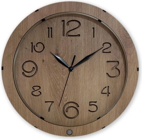 Li-Go "Velké číslice" světelné hodiny s powerbankou a pohybovým čidlem/dub světlý velikost svítidla/hodin: 31 cm