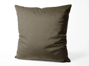 Biante Sametový povlak na polštář SV-031 Hnědá khaki 30 x 50 cm