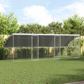 Psí kennel 3 ks Stříbrná 6 x 2 x 2 m Pozinkovaná ocel 3368326