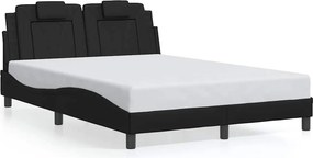 Rám postele Viana bez matrace černý 120 x 200 cm umělá kůže 3208082