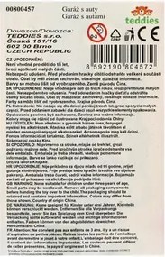 TEDDIES Garáž s vystřelovacím mechanismem / 2 autíčka v balení / 16x19
