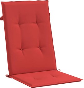 Podušky na židli vysoké opěradlo 6 ks červené 120x50x3cm textil 314110