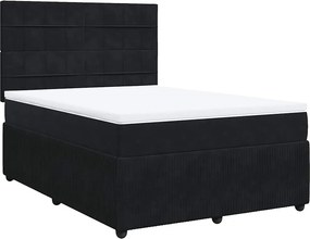 Box spring postel s matrací černá 140 x 190 cm samet 3292336