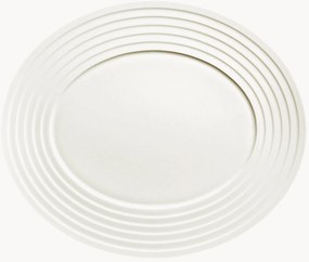 Sada oválných servírovacích talířů z kostního porcelánu Fine Dining Relief, 6 dílů