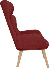 Relaxační křeslo vínové textil 341298