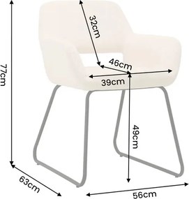 Designová jídelní židle Derrick béžový manšestr