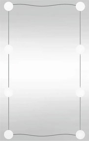 Nástěnné zrcadlo s LED osvětlením 40 x 60 cm sklo obdélníkové 3189152
