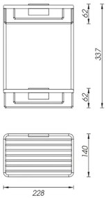 Nimco Drátěná police dvoupatrová KI 14017D-26