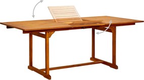 Zahradní jídelní stůl (150–200) x 100 x 75 cm masivní akácie 316564