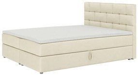 Kontinentální postel 160x200 cm Waller (béžová) (s roštem a matrací). 1007727