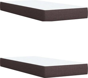 Box spring postel s matrací tmavě hnědá 200x200 cm textil 3286005