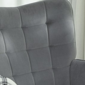 HOMCOM houpací křeslo, houpací křeslo se sametovým vzhledem, područky, křeslo s dřevěnými područkami, polohovací křeslo do obývacího pokoje, ložnice,…