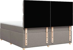 Box spring postel s matrací taupe 200x200 cm textil 3291398