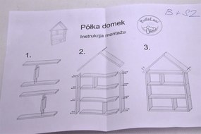 Vingo Dětská domečková knihovna - sonoma, 90 cm