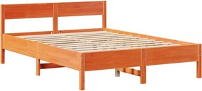 Postel bez matrace voskově hnědá 150 x 200 cm masivní borovice 3306926