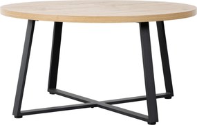 XXXLutz KONFERENČNÍ STOLEK, černá, dub artisan, kov, kompozitní dřevo, 80/80/42 cm Boxxx - Konferenční stolky - 002798024201
