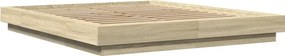 Rám postele s LED osvětlením dub sonoma 150 x 200 cm kompozit 3281093