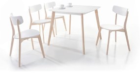 Bílý jídelní stůl TIBI 80x90