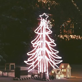 Skládací vánoční stromek s teplými bílými LED 87 x 87 x 93 cm - Default Title